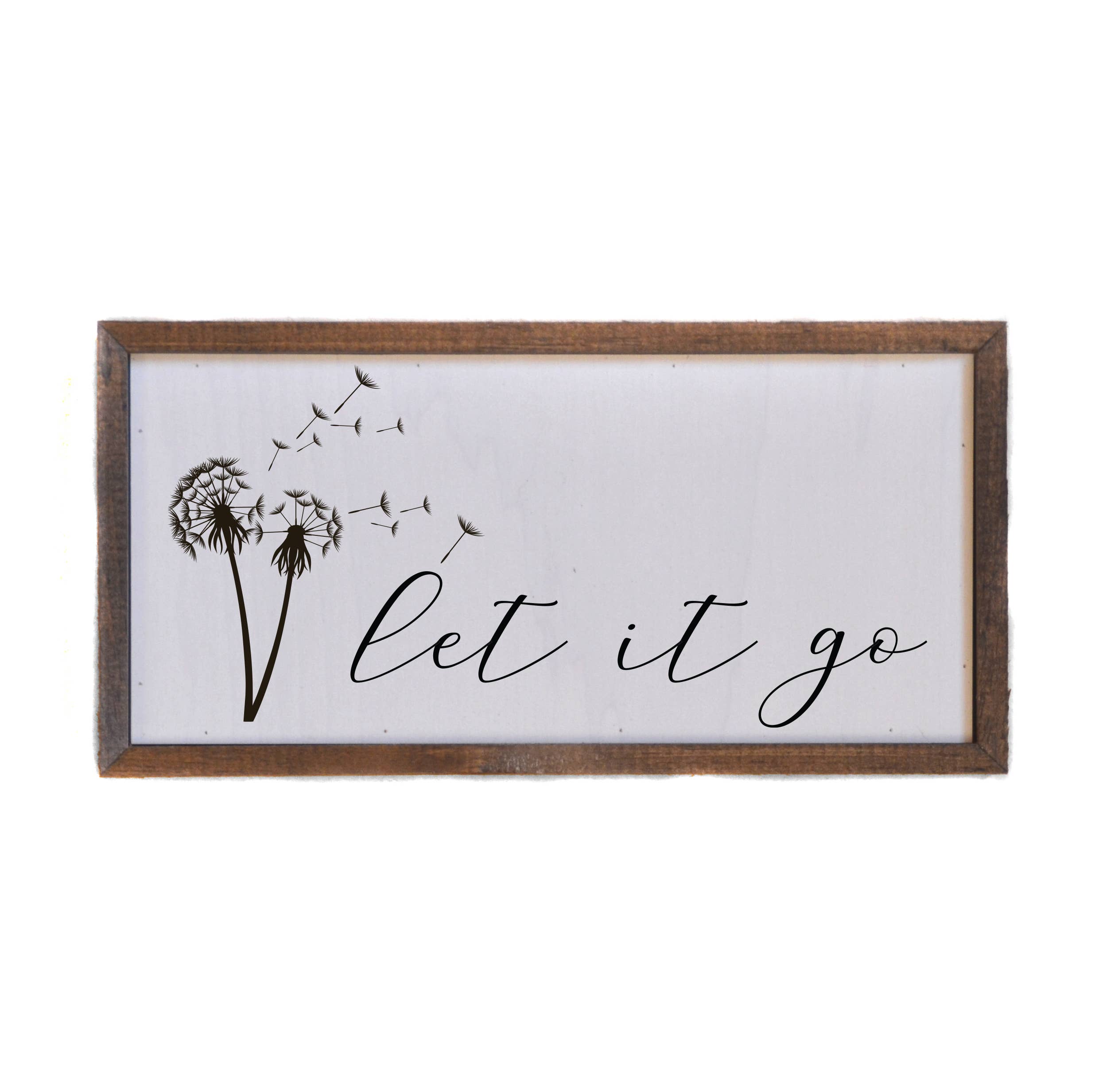 Let It Go Modern Farmhouse Sign | 2-Inch Wooden Border | Handmade in ...
